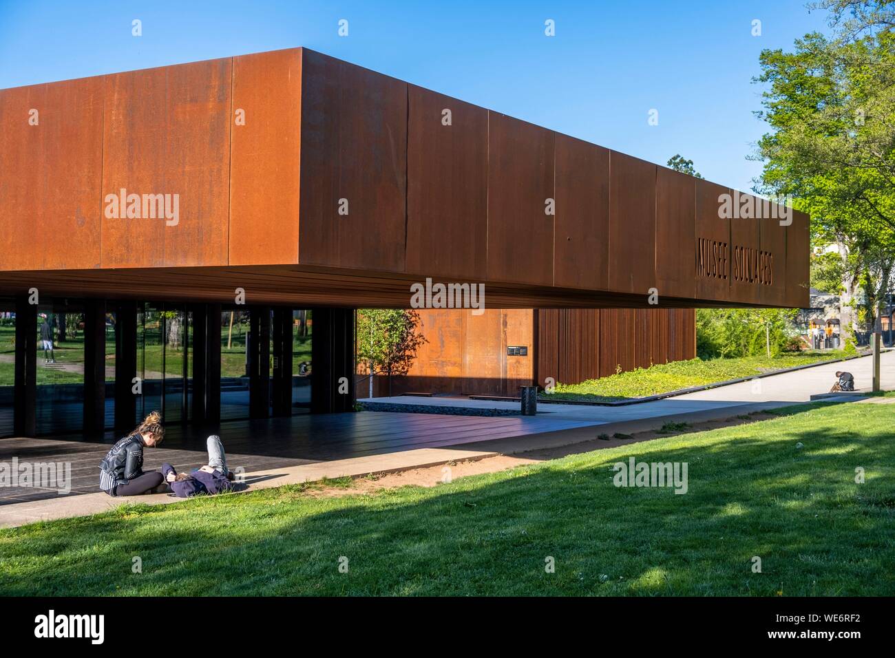France, Aveyron, Rodez, the Soulages Museum, designed by the Catalan ...