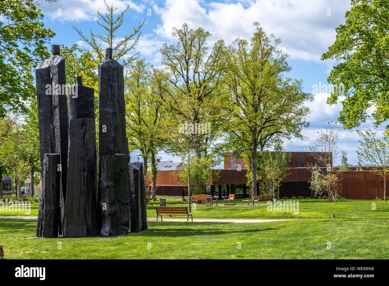 France, Aveyron, Rodez, the Soulages Museum, designed by the Catalan ...