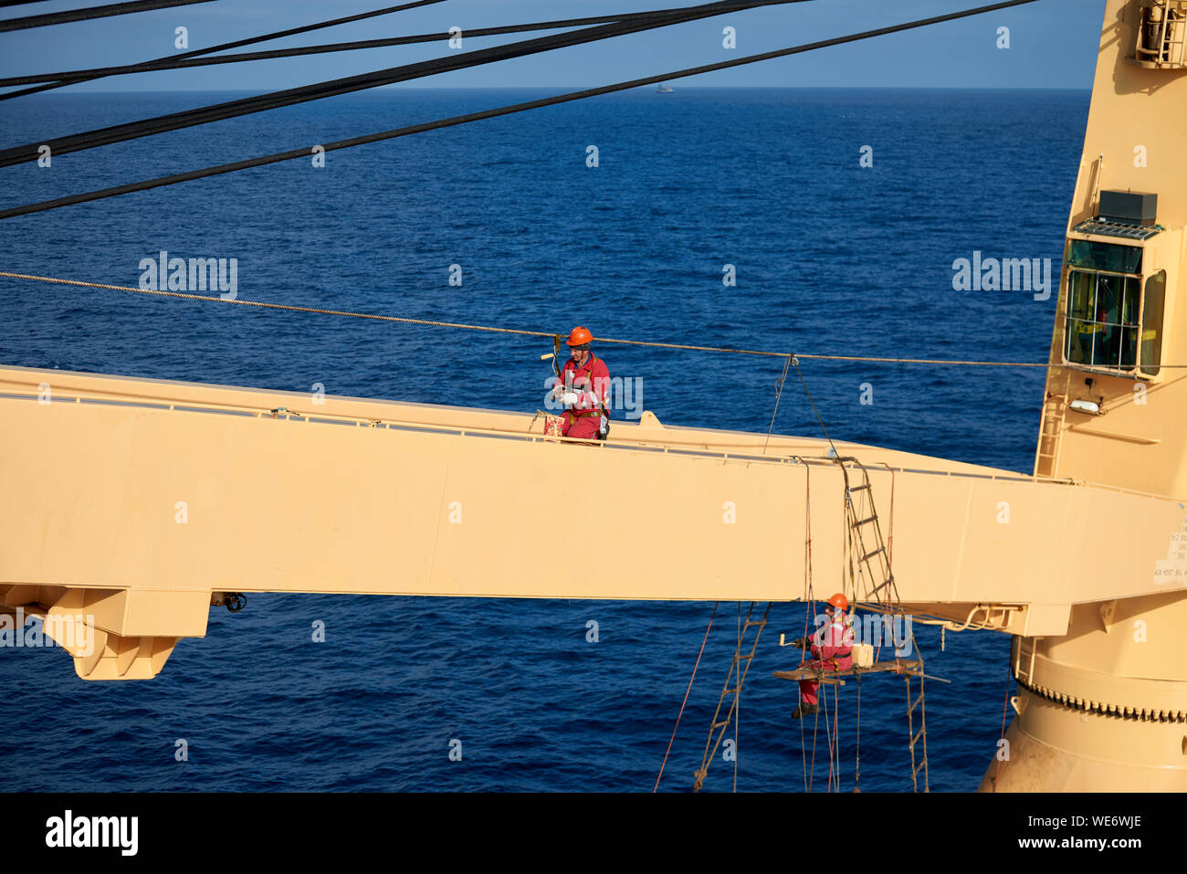 Atlantic Ocean, Open Sea - Circa March 2019: International Ships Crew ...