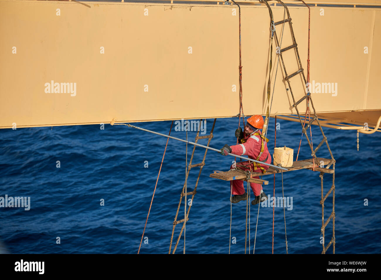 Atlantic Ocean, Open Sea - Circa March 2019: International Ships Crew ...