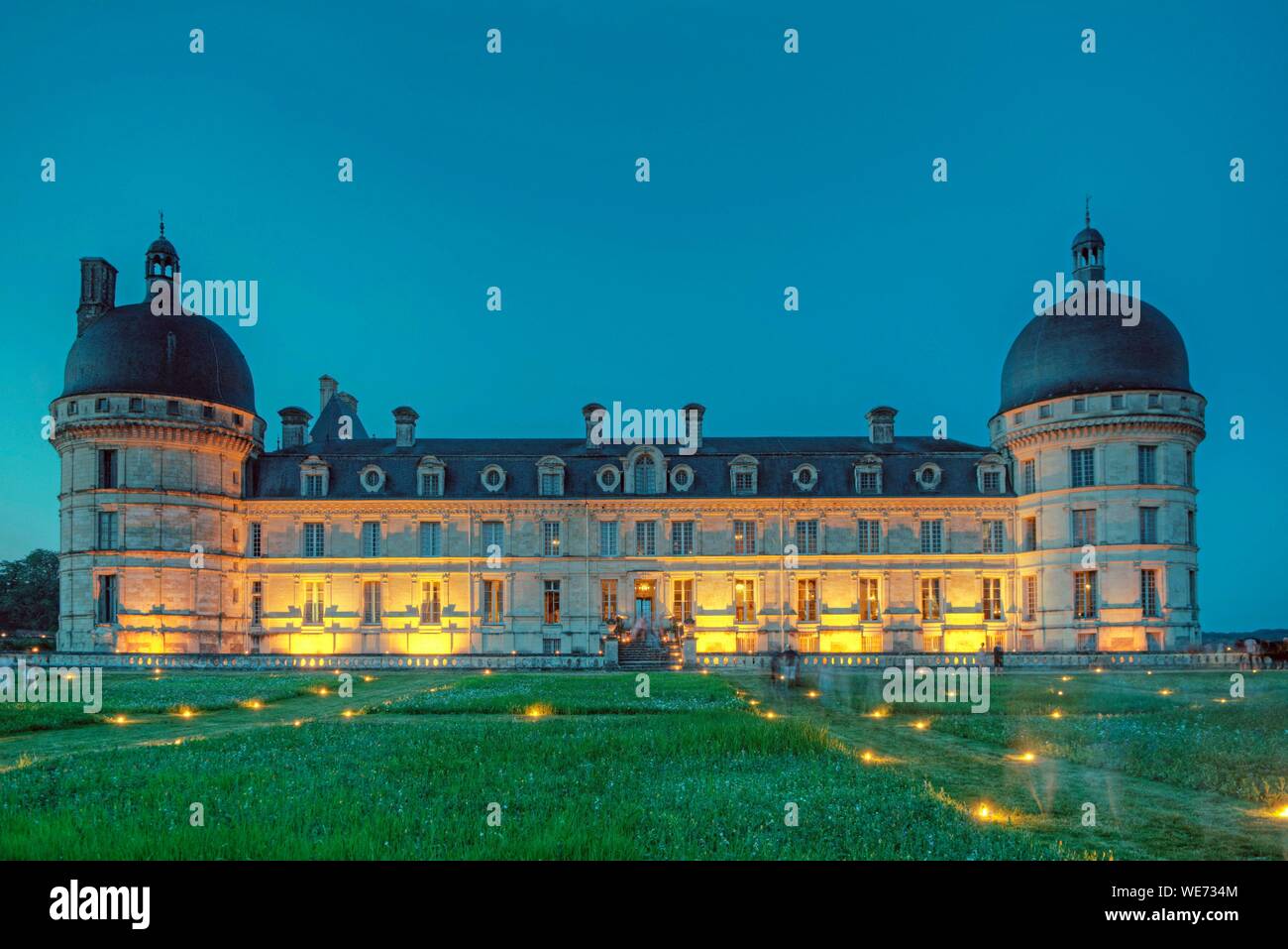 France, Indre, Berry, Loire Castles, Chateau de Valencay Stock Photo ...