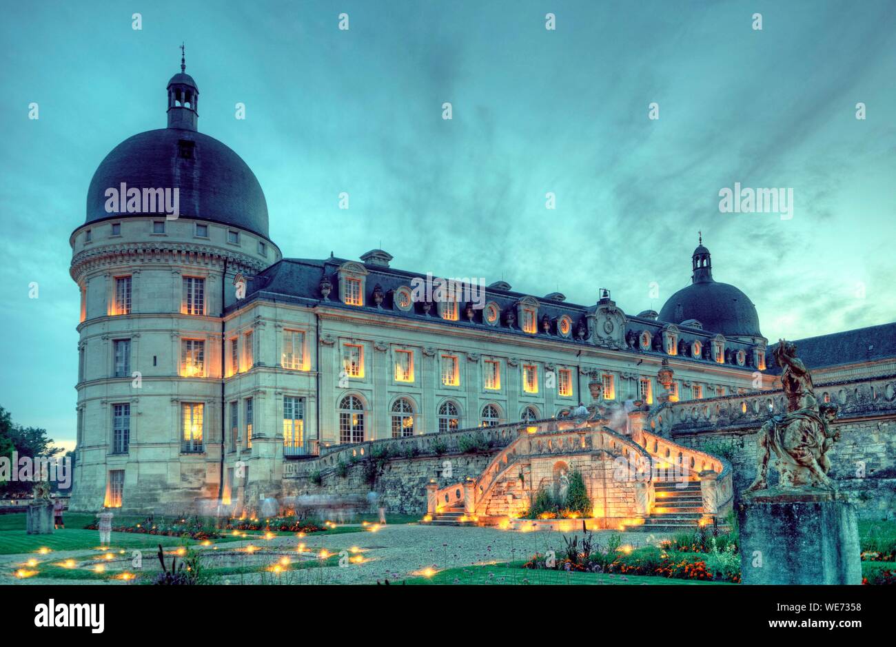 France, Indre, Berry, Loire castles, Chateau de Valencay Stock Photo ...