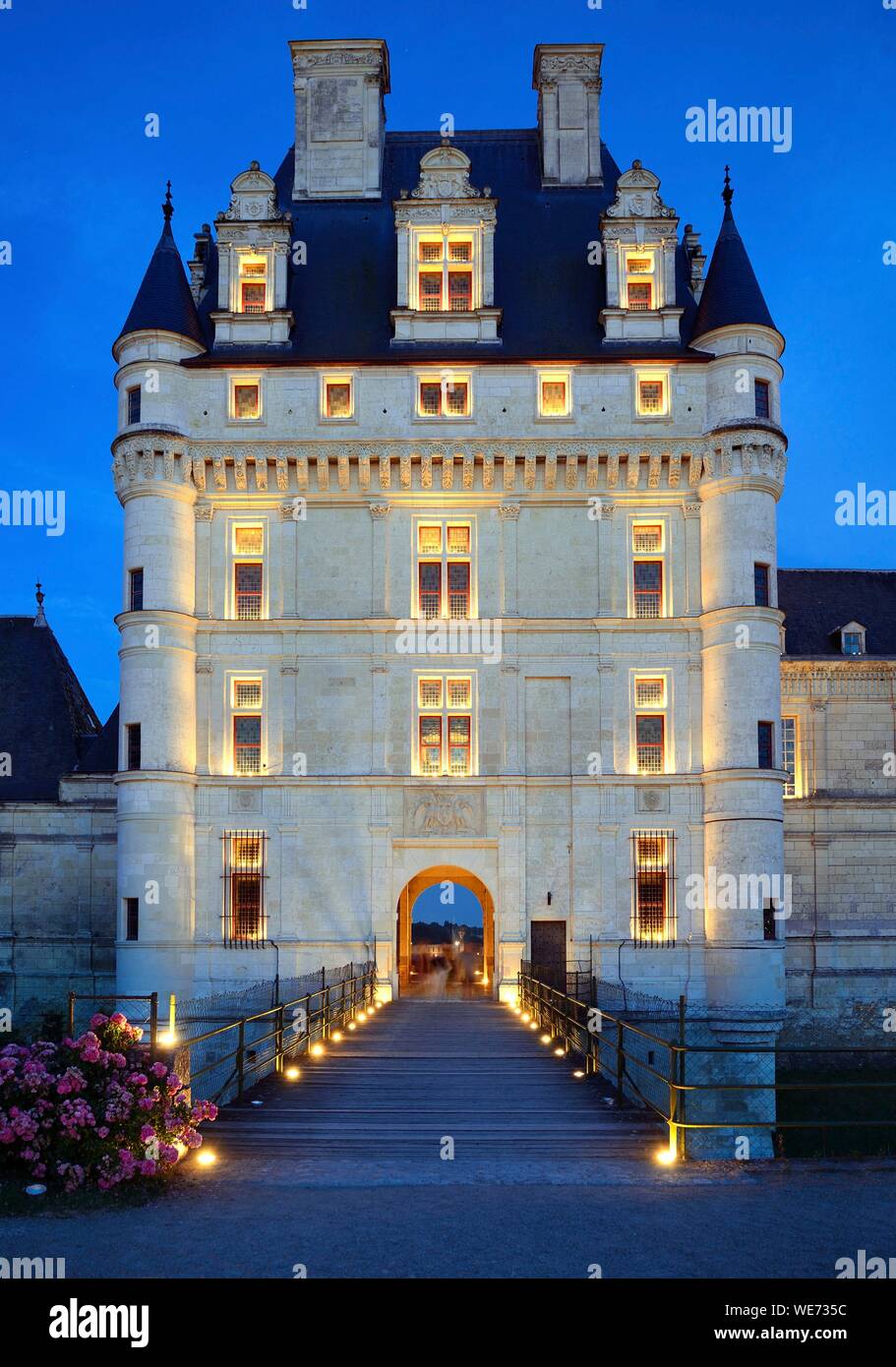 France, Indre, Berry, Loire Castles, Chateau de Valencay Stock Photo ...
