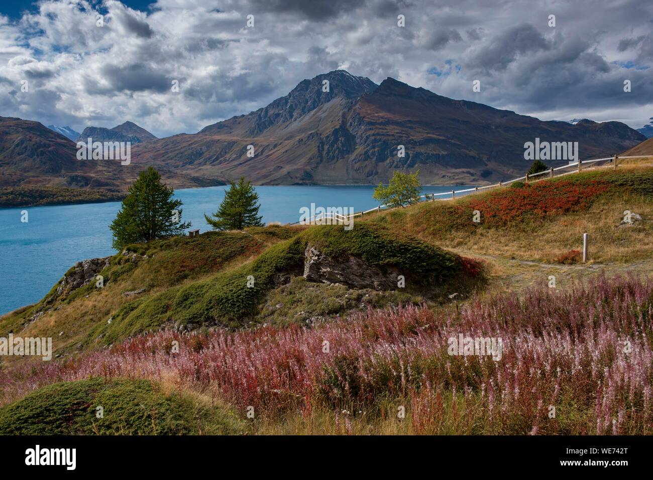 France, Savoie, Haute Maurienne, Val Cenis, Mont Cenis pass, the dam ...