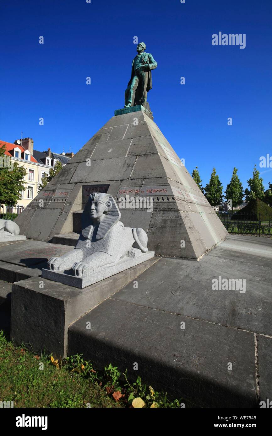 France, Pas de Calais, Boulogne sur Mer, The pyramid Auguste Mariette ...