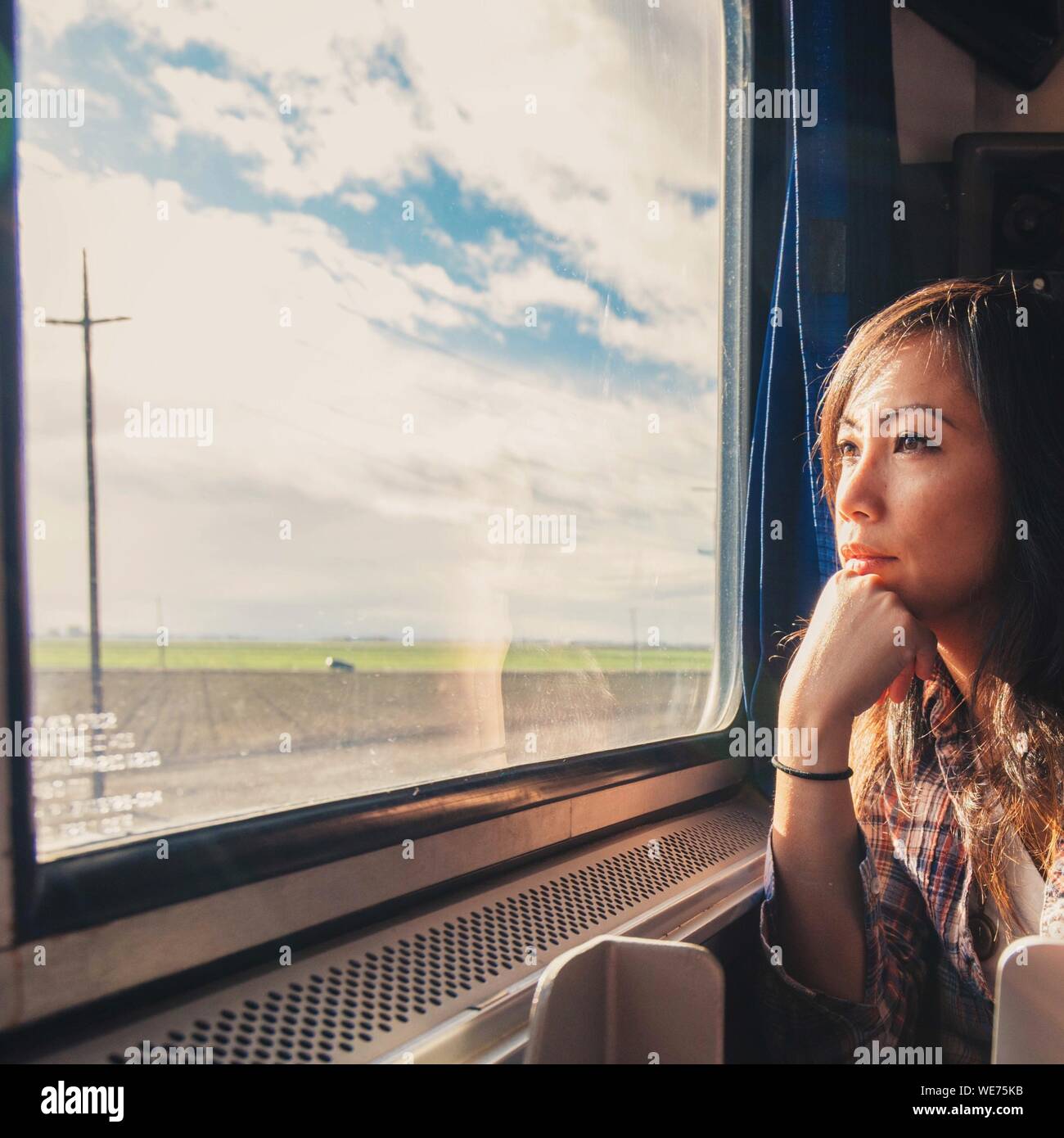 Train window hi-res stock photography and images - Alamy