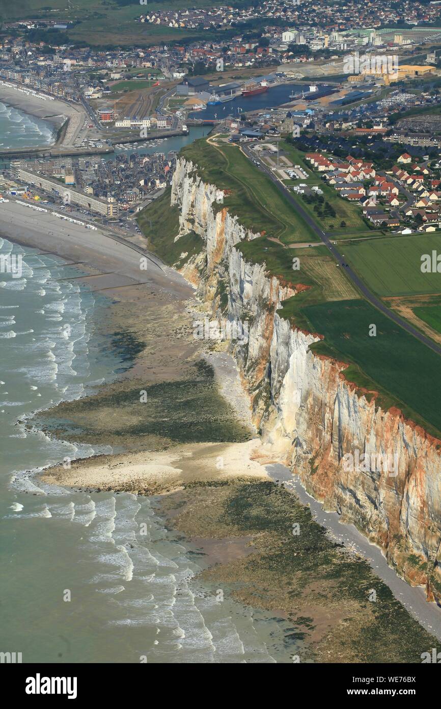 France, Seine Maritime, Le Treport, Littoral and cliffs south of ...