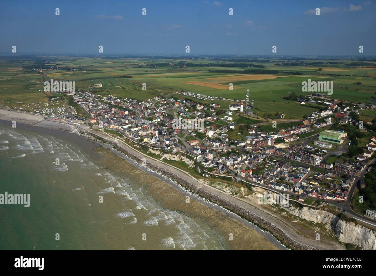 France, Somme, Ault, Village of Ault (aerial view Stock Photo - Alamy