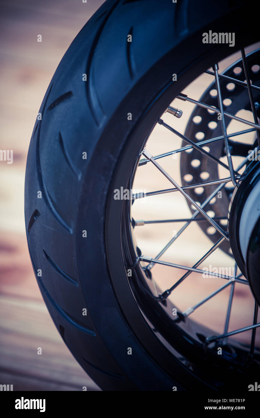 Color image of a new motorcycle wheel Stock Photo - Alamy