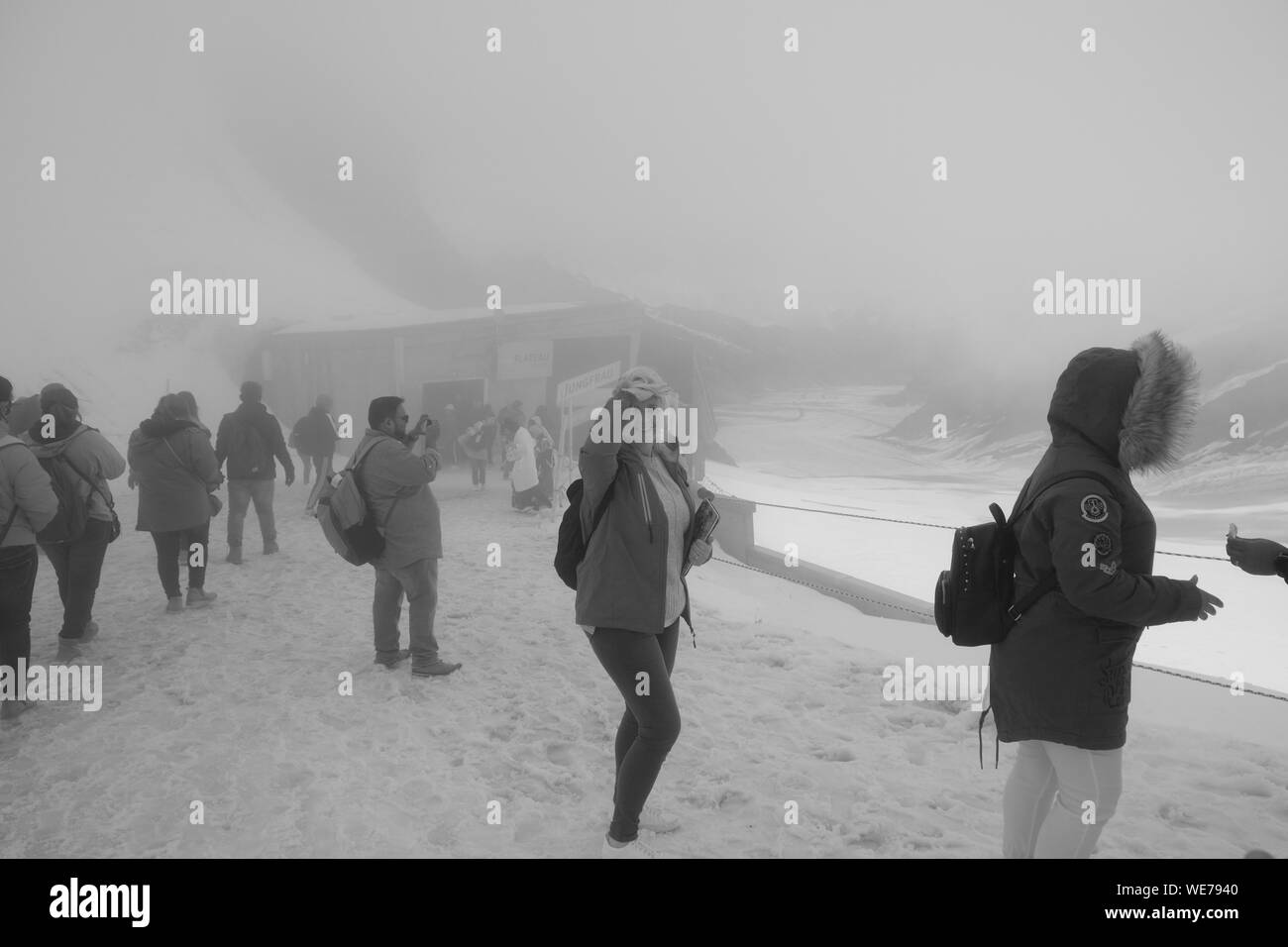 View in mountains from Black and White Stock Photos & Images - Alamy