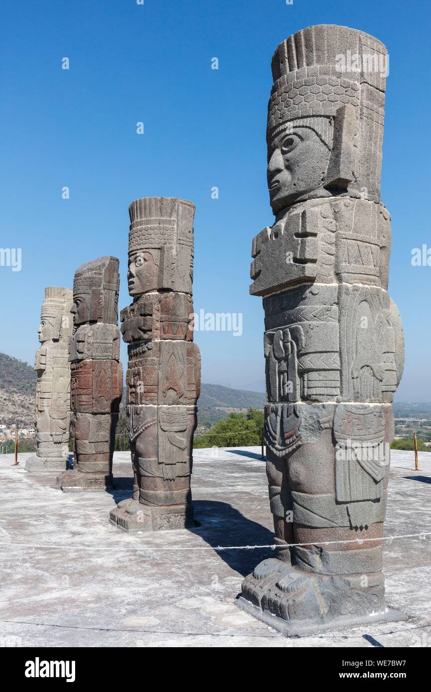 Mexico, Hidalgo state, Tula de Allende, Toltec archaeological site ...