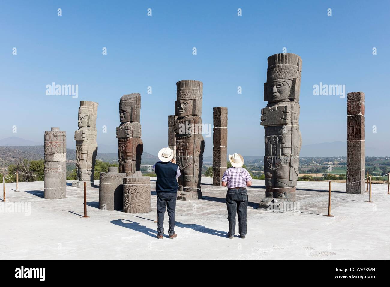 Mexico, Hidalgo state, Tula de Allende, Toltec archaeological site ...
