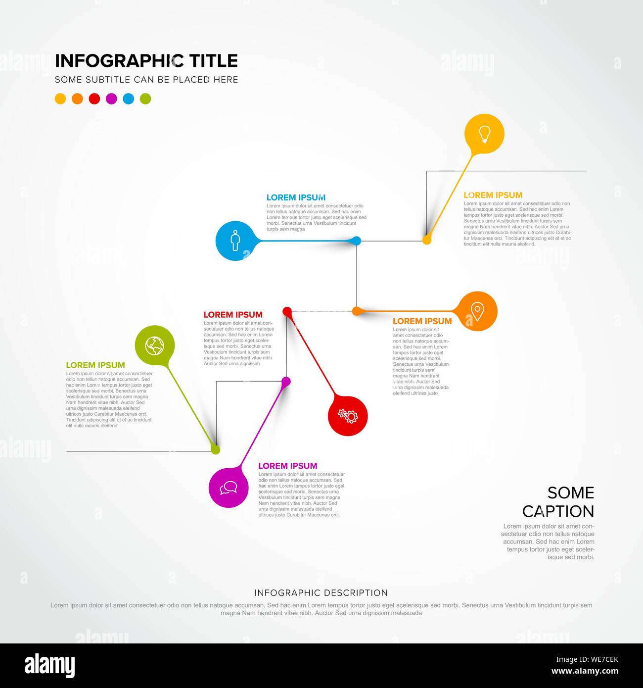 Vector multipurpose Infographic template made from stairs and colorful ...