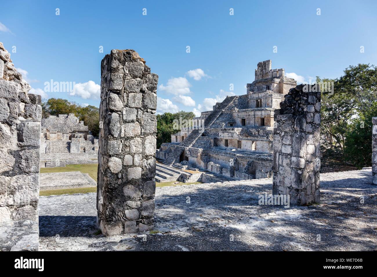 Mexico, Campeche state, Edzna, Maya archaeological site Stock Photo - Alamy