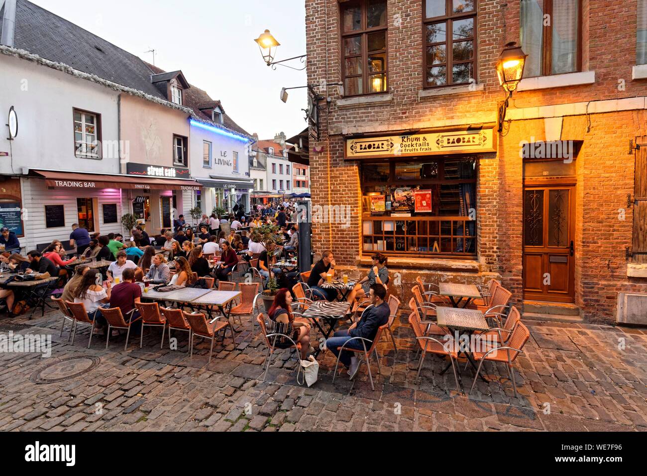 France, Somme, Amiens, place du Don and Rue du Hocquet Stock Photo - Alamy