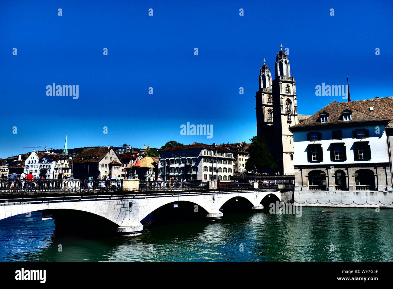 Zurich bridge limmat river lake hi-res stock photography and images - Alamy