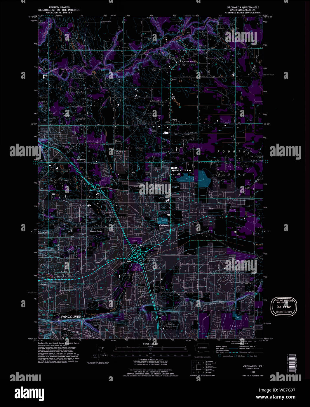 Map of orchards washington hi-res stock photography and images - Alamy
