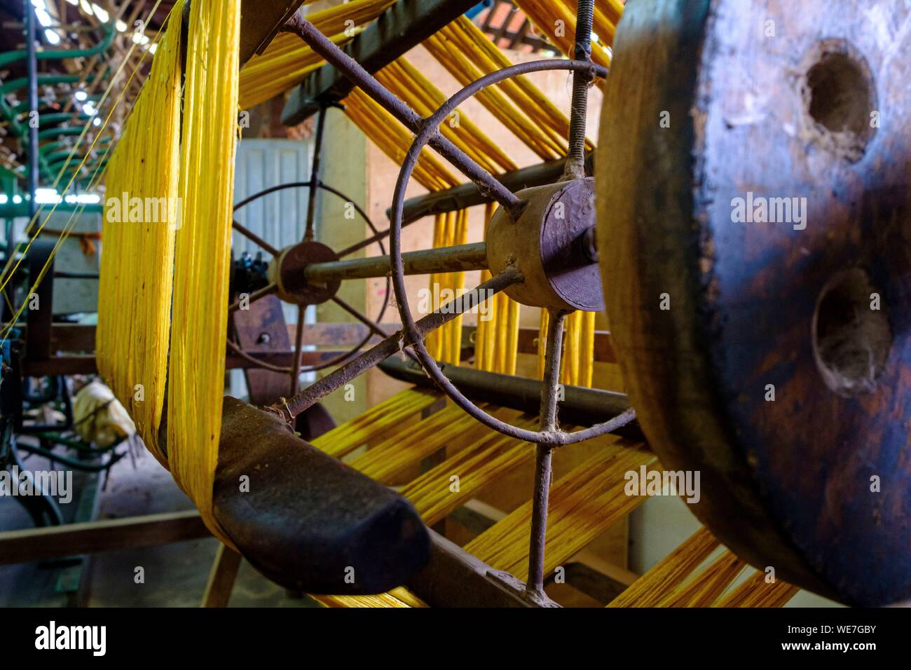 Cambodia, Kompong Thom, handicraft, Silk farm, unwiding Stock Photo - Alamy