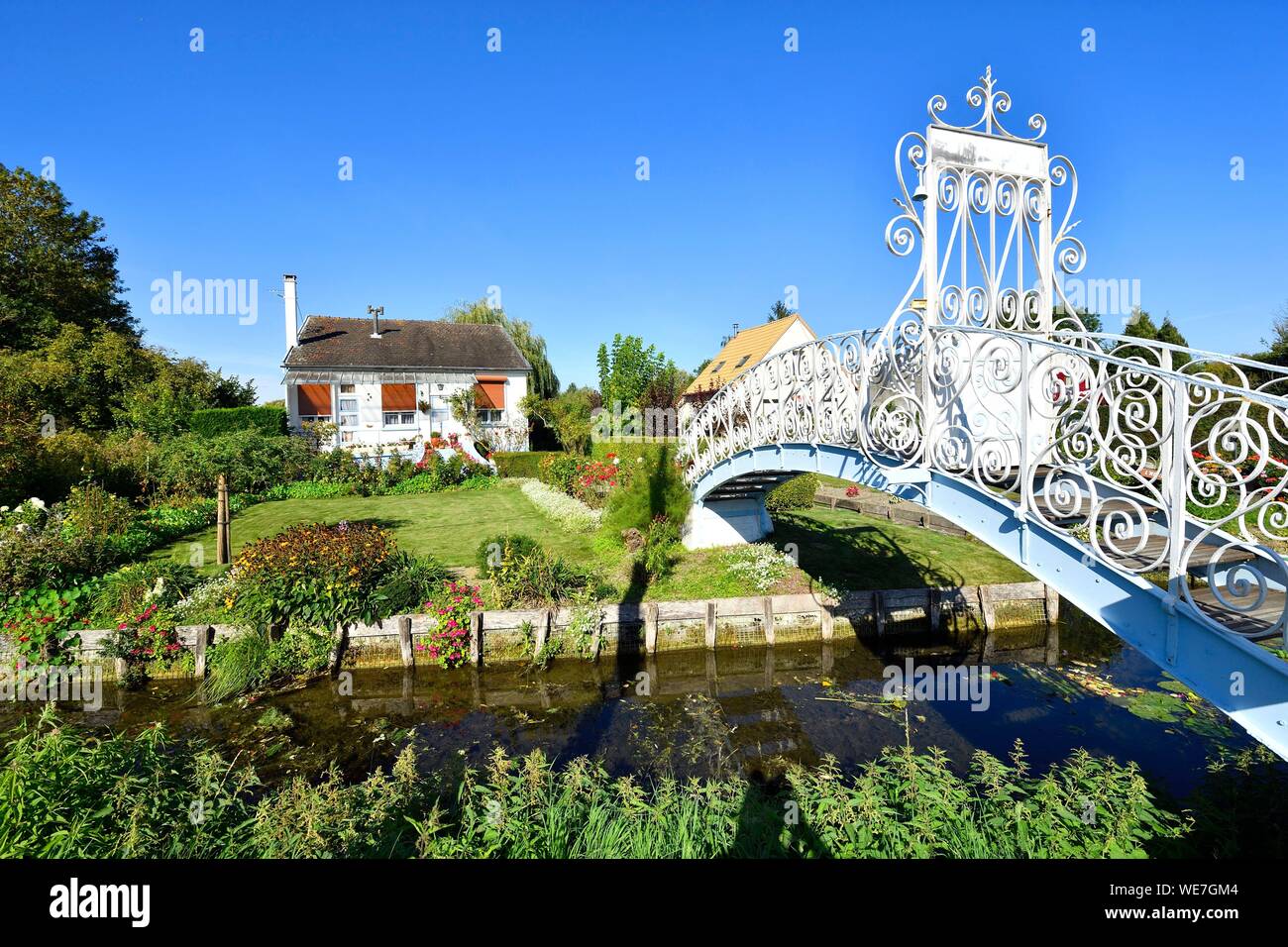 France, Somme, Amiens, the Hortillonnages are old marshes filled to ...