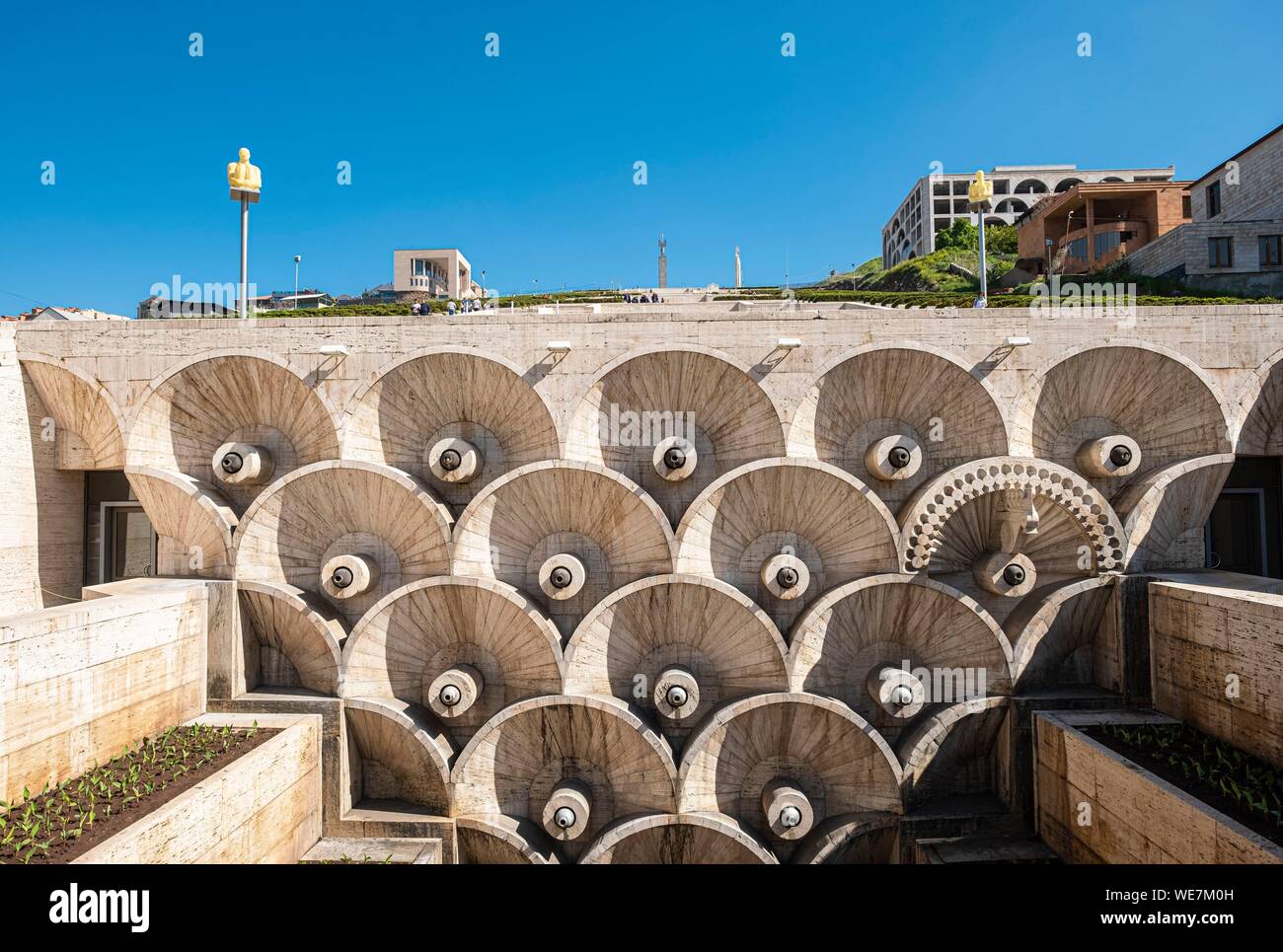 Armenia, Yerevan, the Cascade built in the 70s, huge staircase of 572 ...