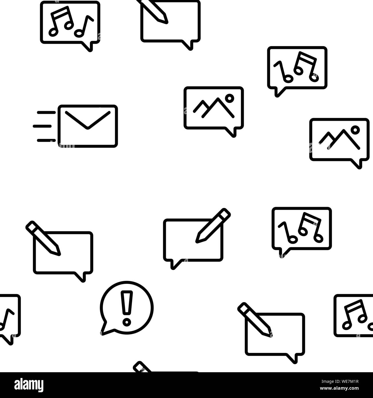 Different SMS Message Seamless Pattern Vector Stock Vector Image & Art ...