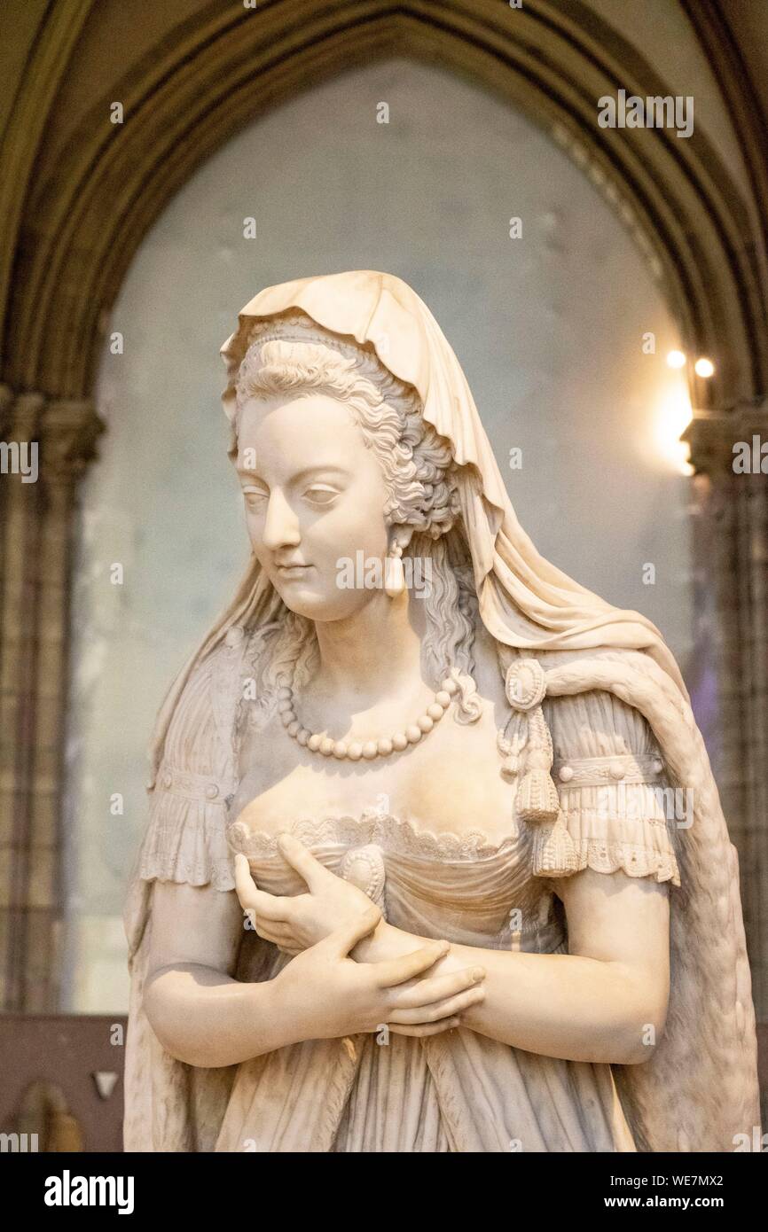 France, Seine Saint Denis, Saint Denis, the cathedral basilica, tomb of Louis XVI and Marie ...