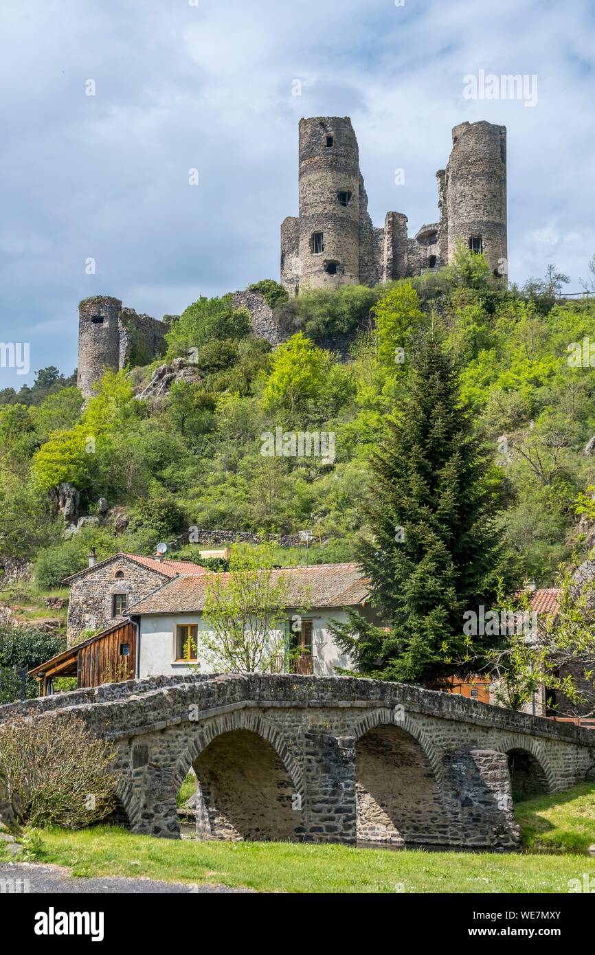 France, Haute Loire, Domeyrat castle Stock Photo - Alamy