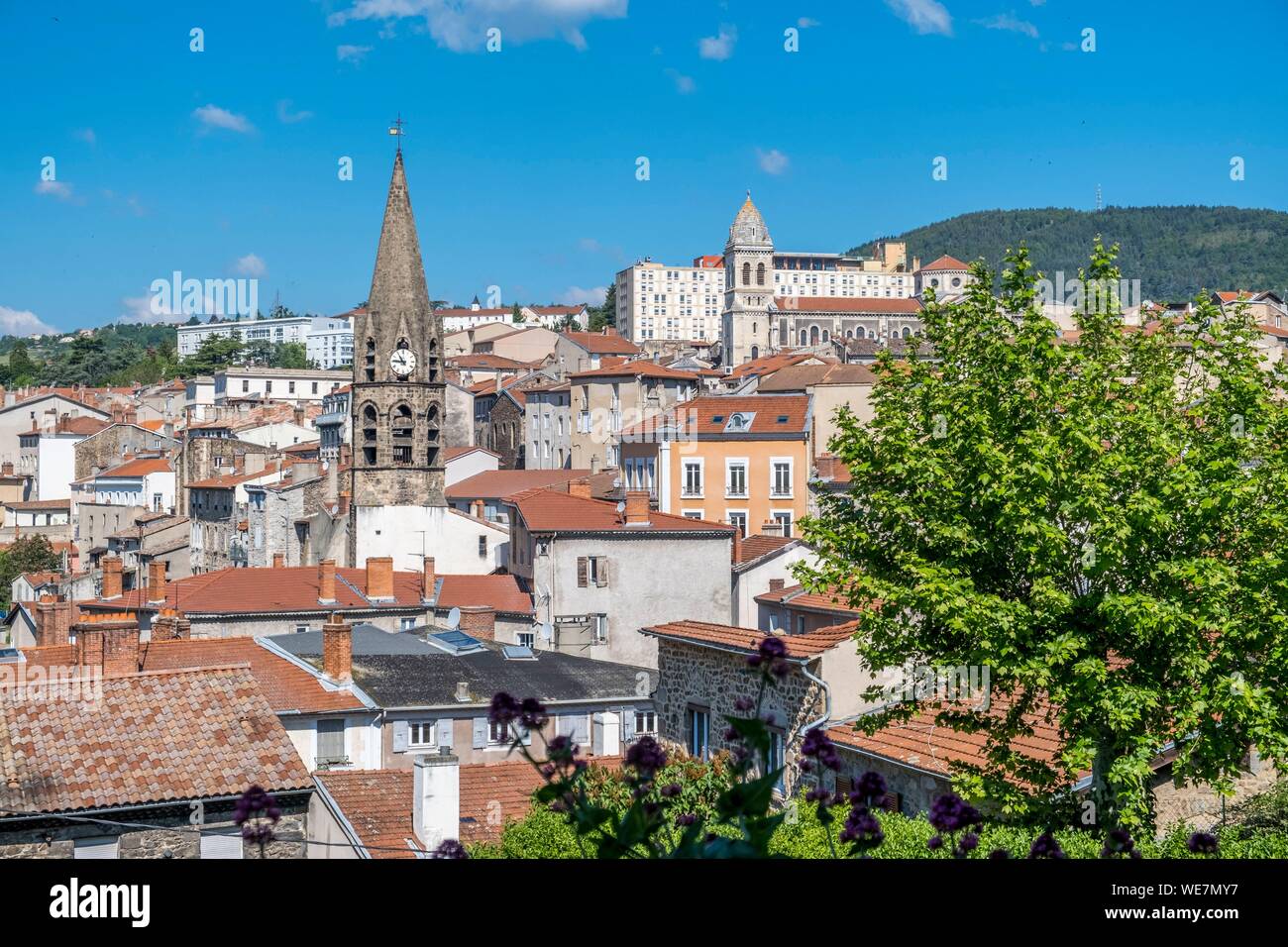 France, Ardeche, Annonay, general view of the city Stock Photo - Alamy