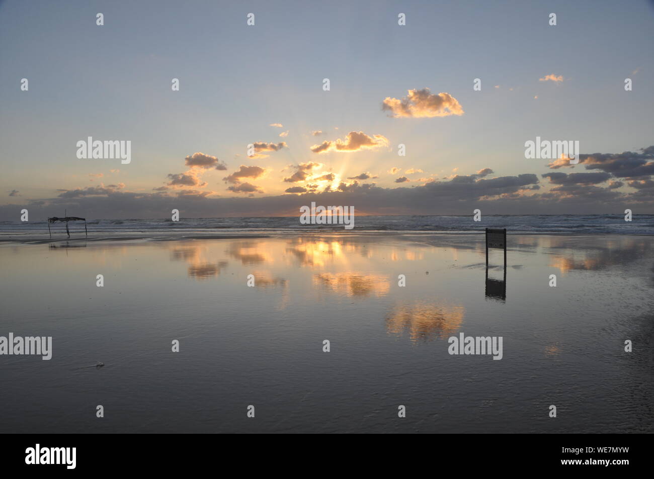 Sunset Israeli Beaches People Having Fun In Summer, Sun And Sea Stock ...