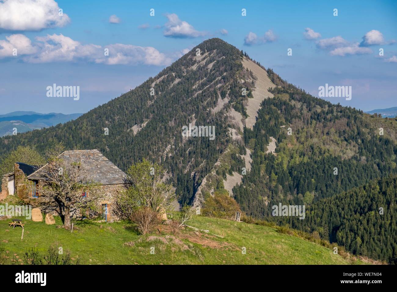 France, Ardeche, Parc Naturel Regional des Monts d'Ardeche (Monts d ...