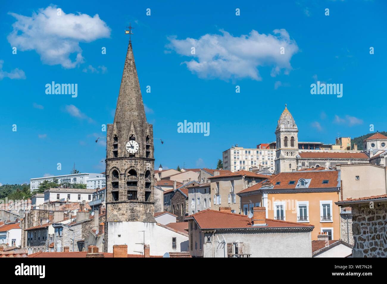France, Ardeche, Annonay, general view of the city Stock Photo - Alamy