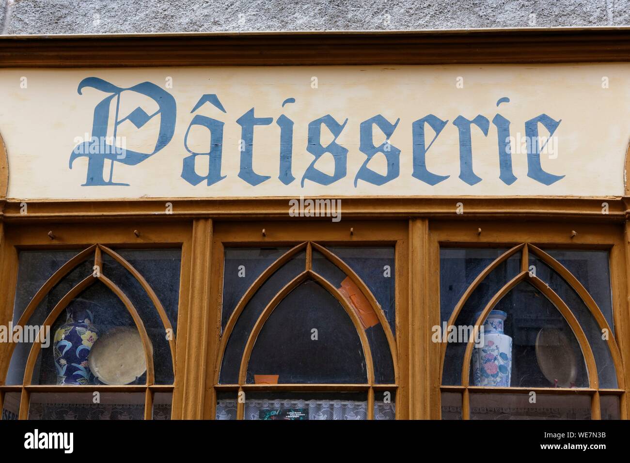 France, Cote d'Or, Nolay village, pastry sign Stock Photo - Alamy