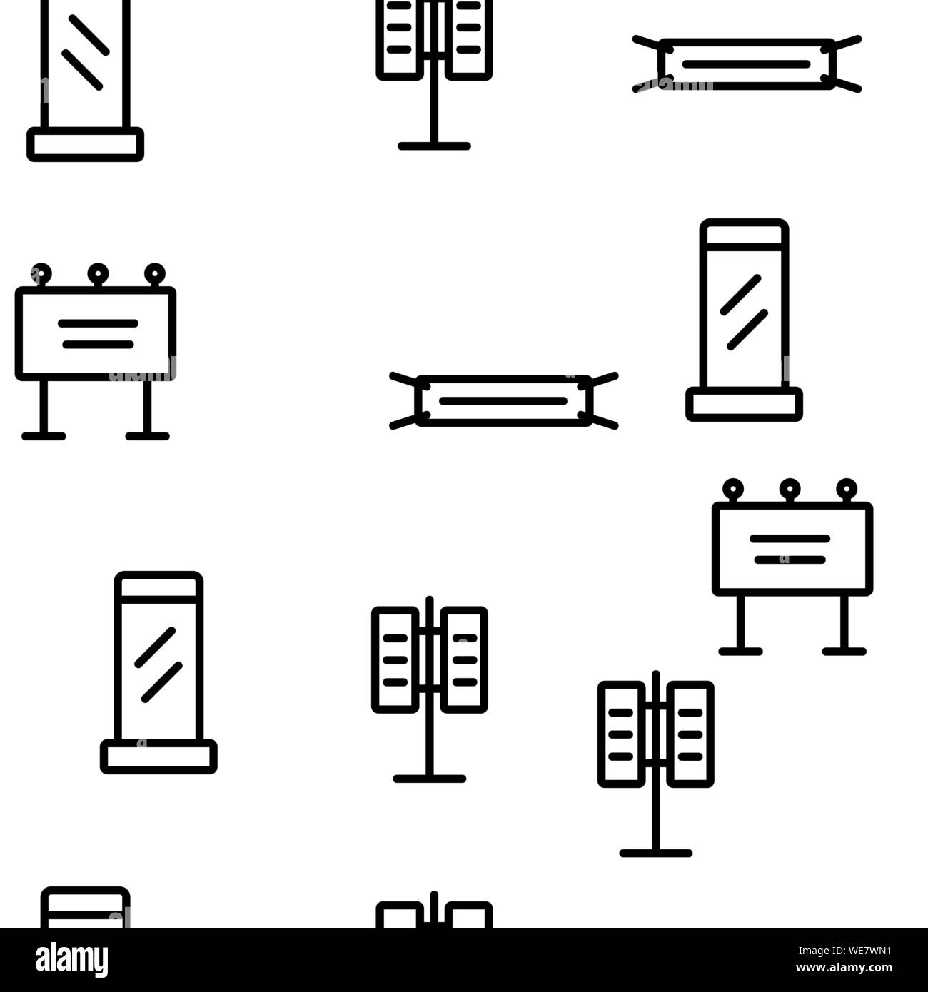 Outdoor Advertising Seamless Pattern Vector Stock Vector Image And Art