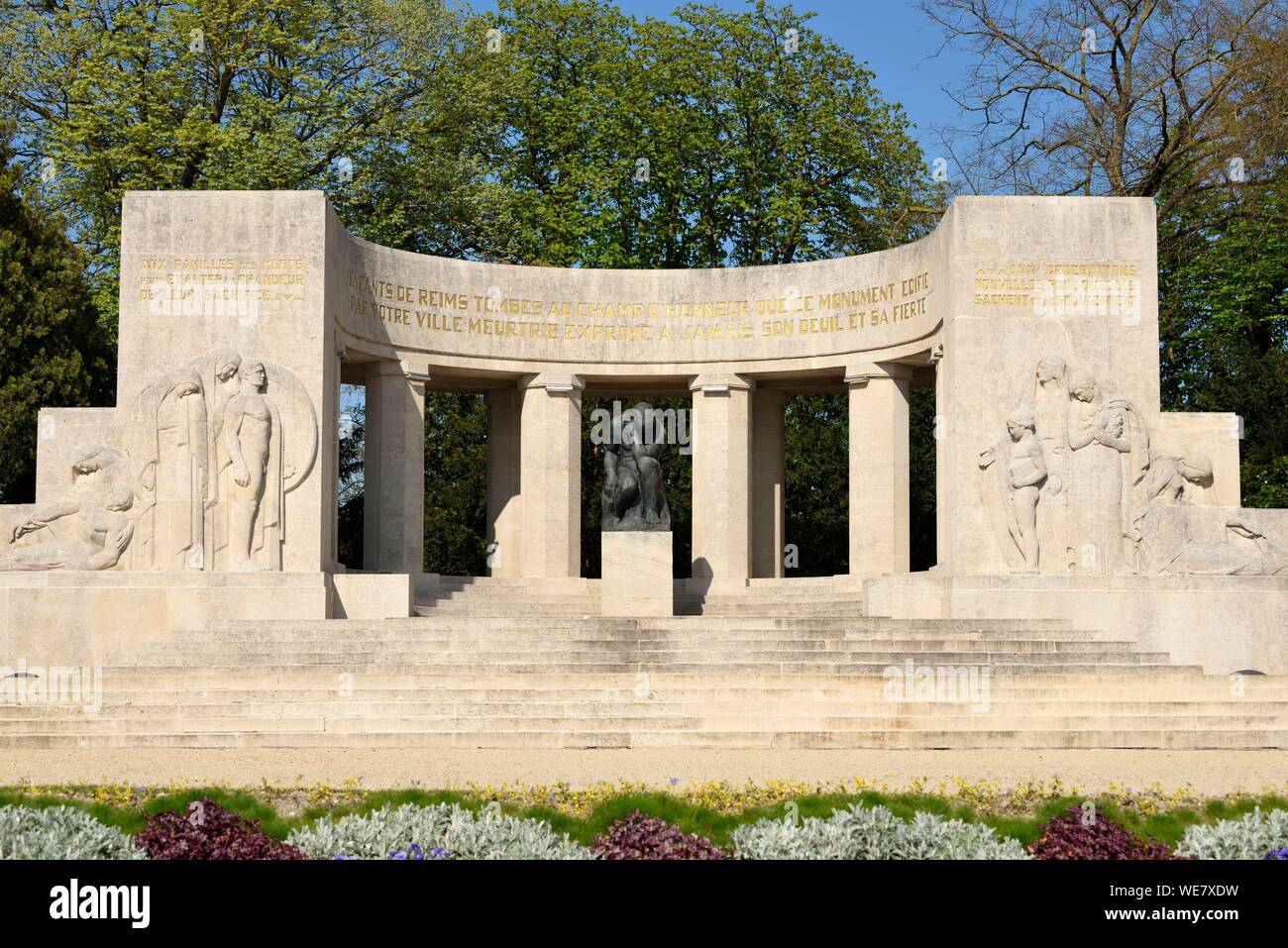 France, Marne, Reims, Monument to the dead built in 1930 Stock Photo ...