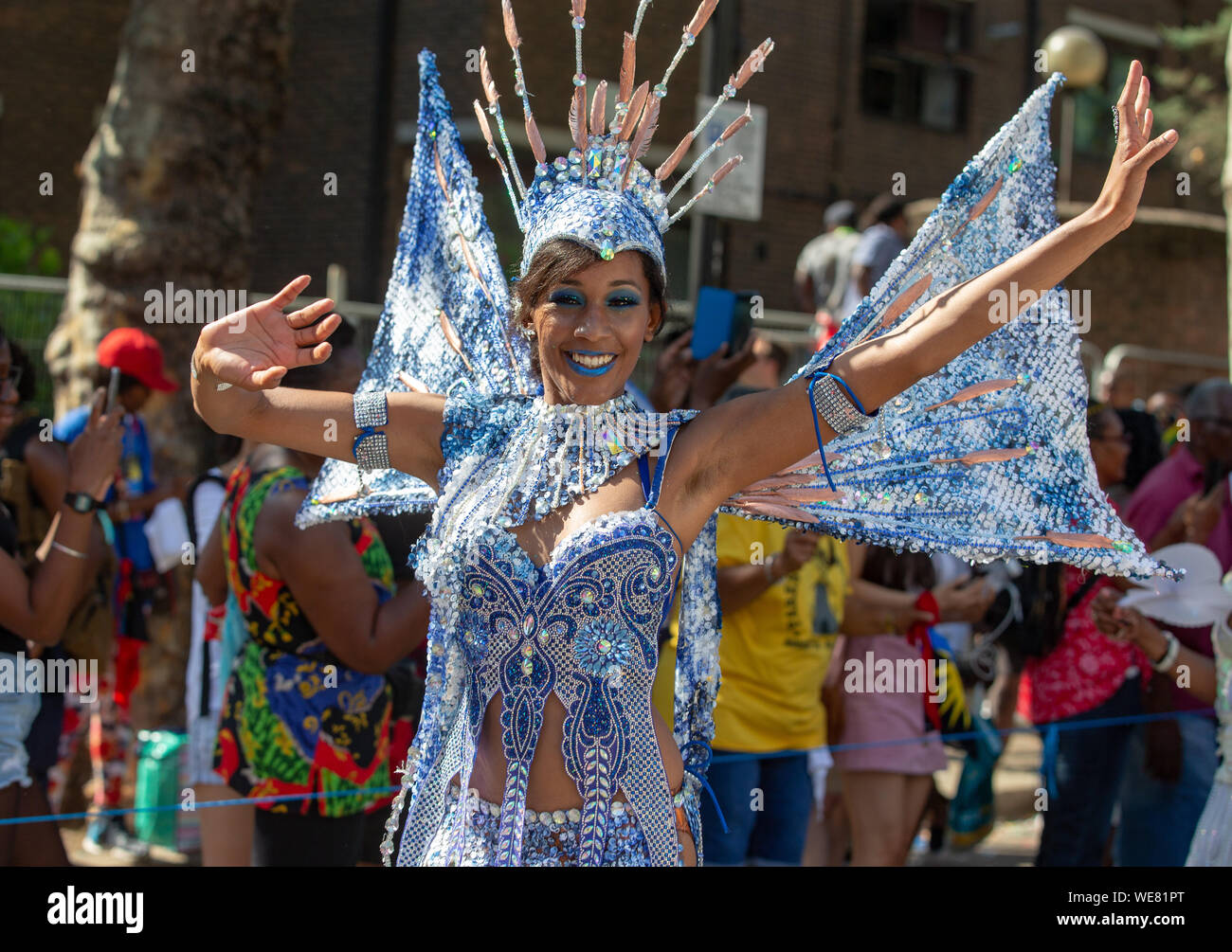 Colourful costumes at the Notting Hill Carnival which celebrates ...