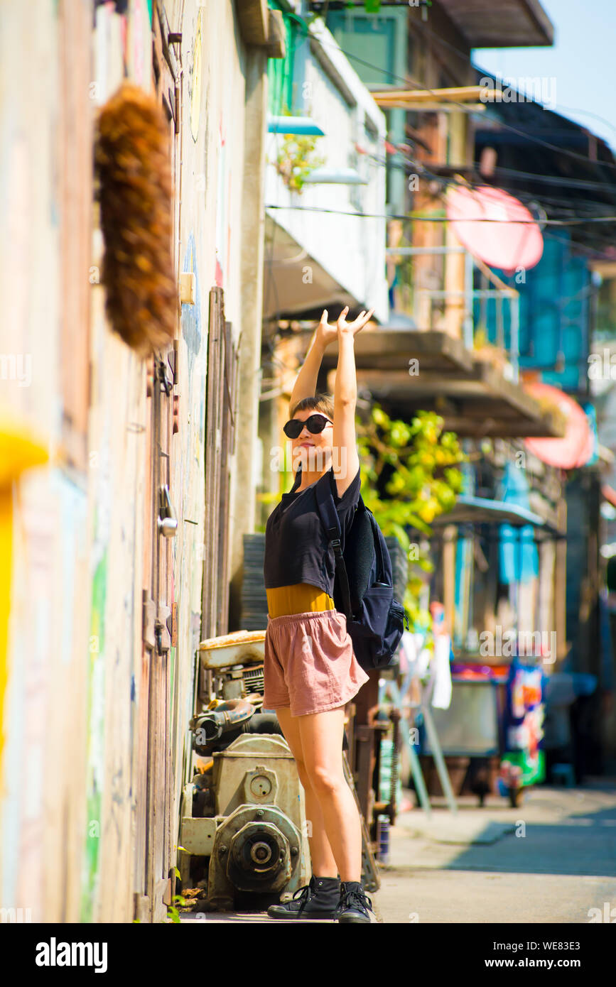 Asian Female model poses for pictures in Bangkok, Thailand Stock Photo ...