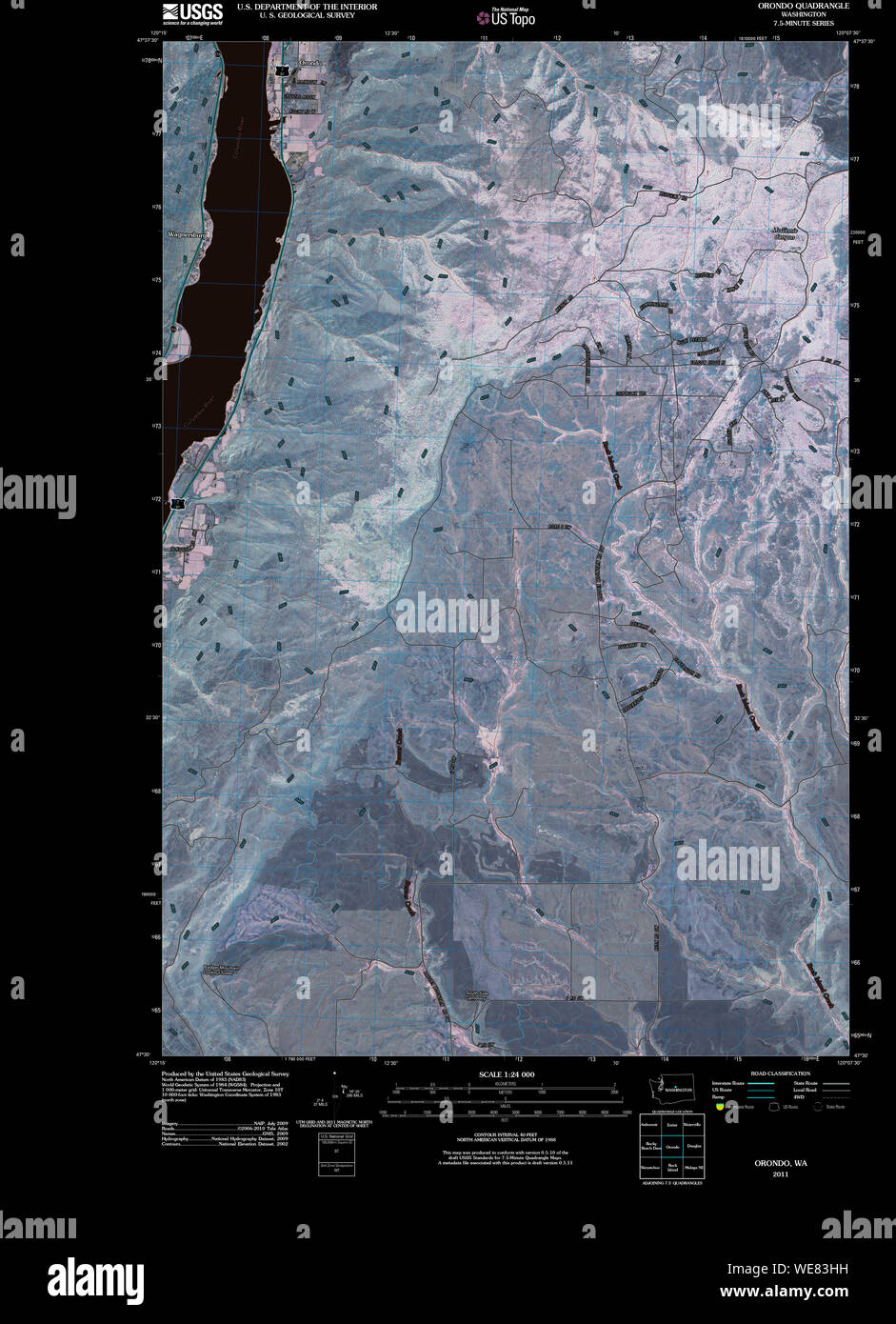 Orondo map hi-res stock photography and images - Alamy