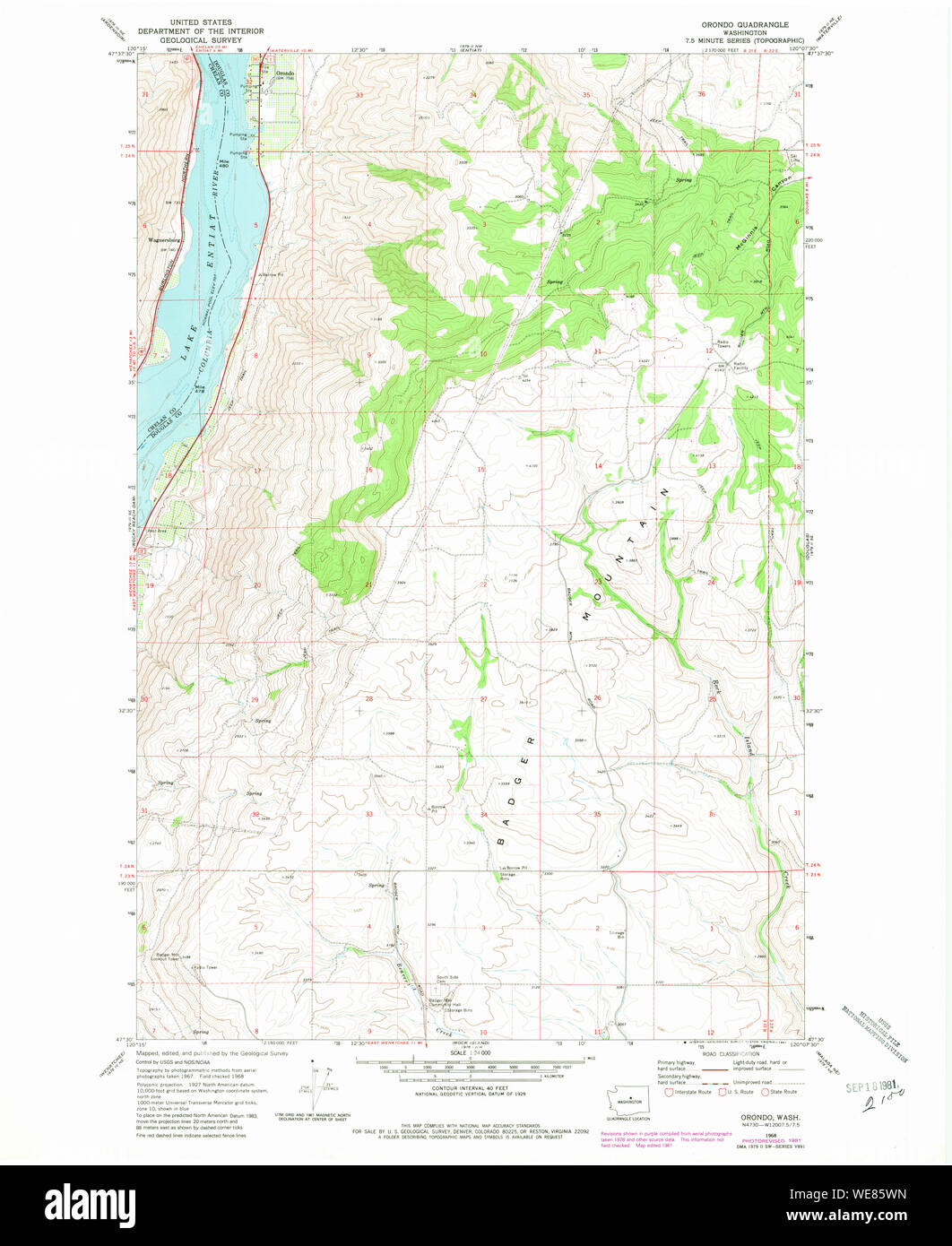 Orondo washington map hi-res stock photography and images - Alamy