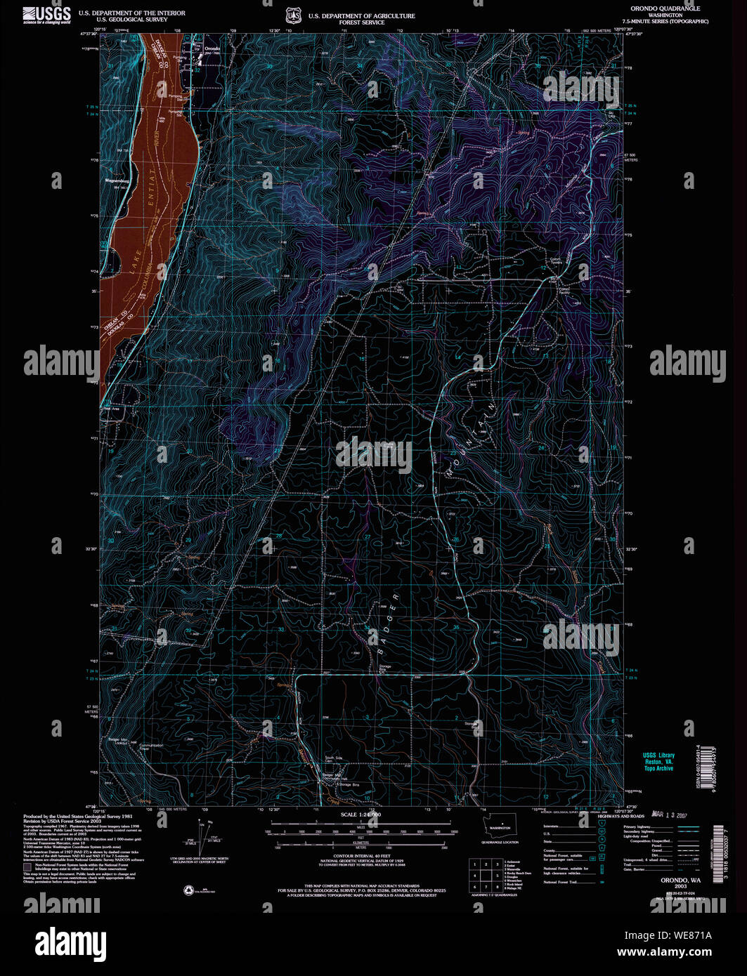 Map of orondo washington hi-res stock photography and images - Alamy
