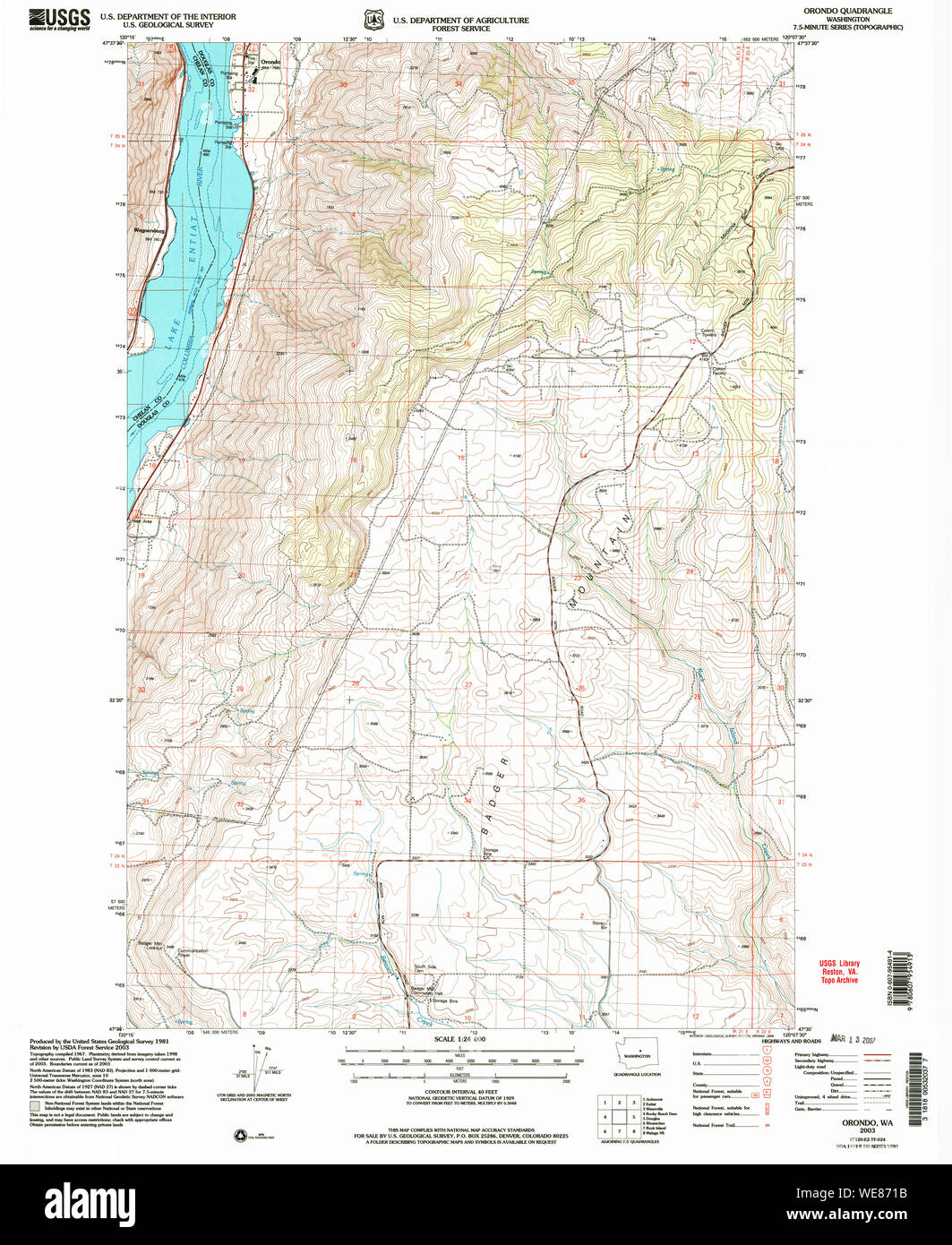 Map of orondo hi-res stock photography and images - Alamy