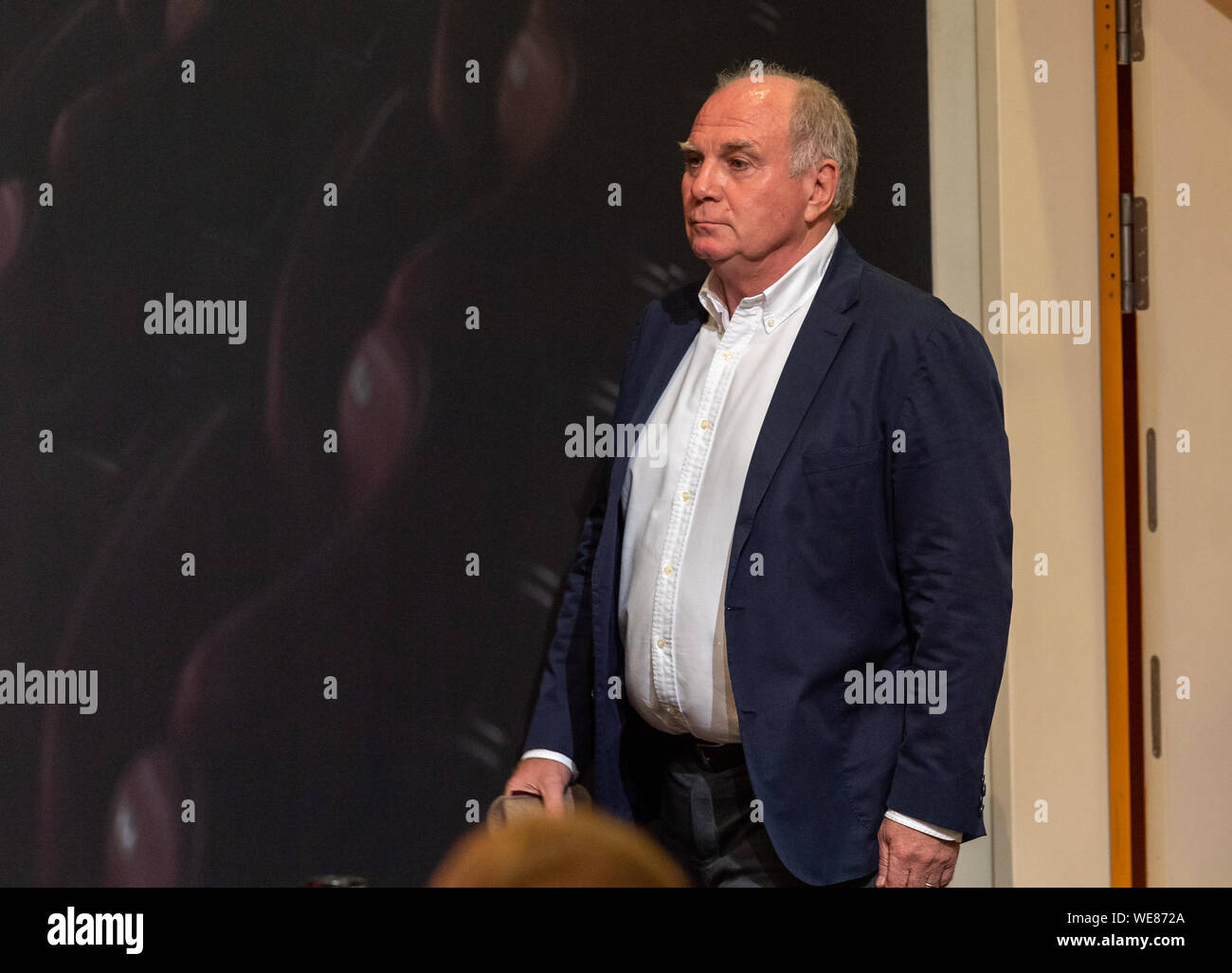 Munich, Germany. 30th Aug, 2019. Uli Hoeneß, President FC Bayern Munich ...