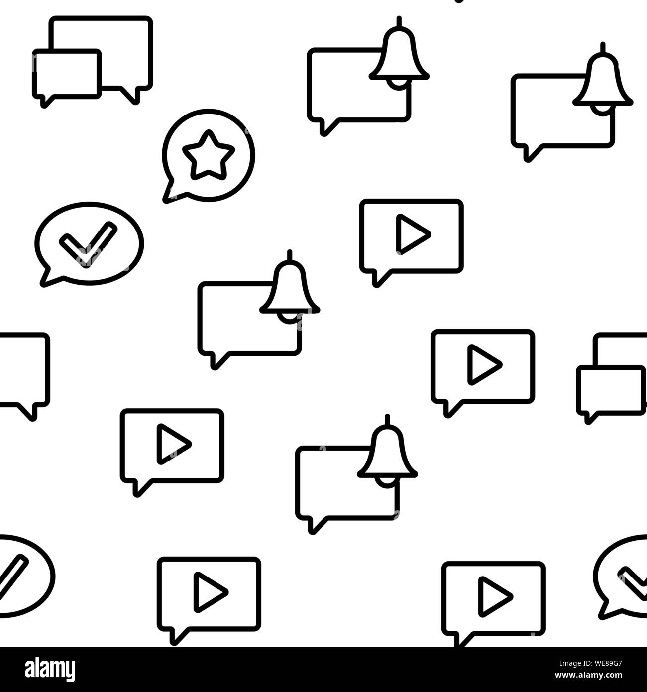 Different notification icons hi-res stock photography and images - Alamy