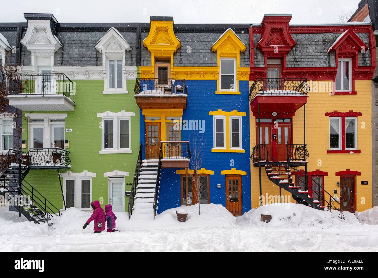Montreal plateau staircase hi-res stock photography and images - Alamy