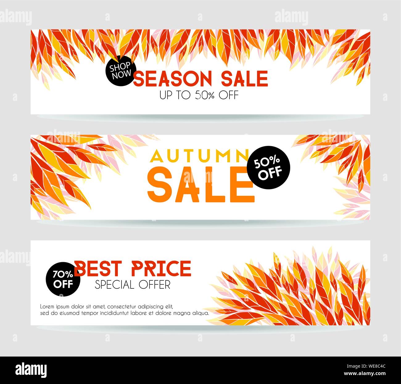 Autumn sale promo web Stock Vector Images - Alamy