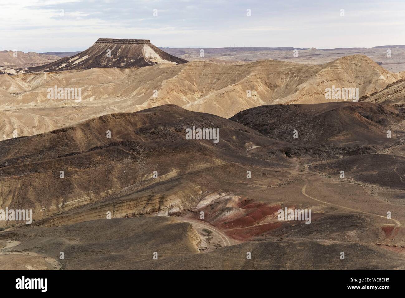 Israel, South District, Negev Desert, Mitzpe Ramon or Ramon Crator ...