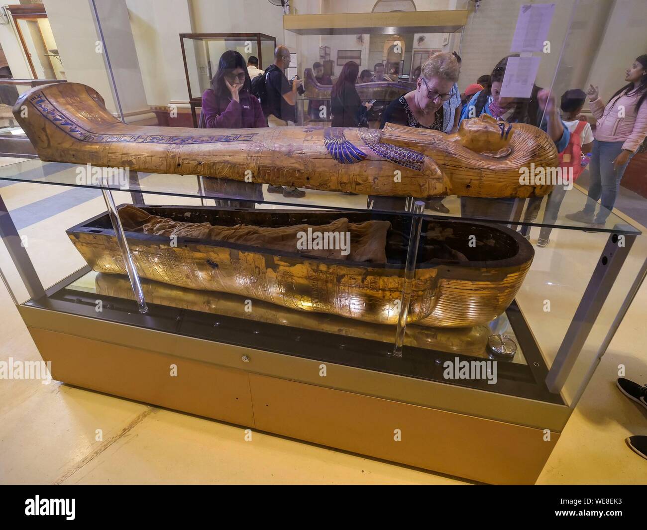 Egypt, Cairo, Cairo Egyptian Museum, Coffin of Thuya (XVIIIth Dynasty ...