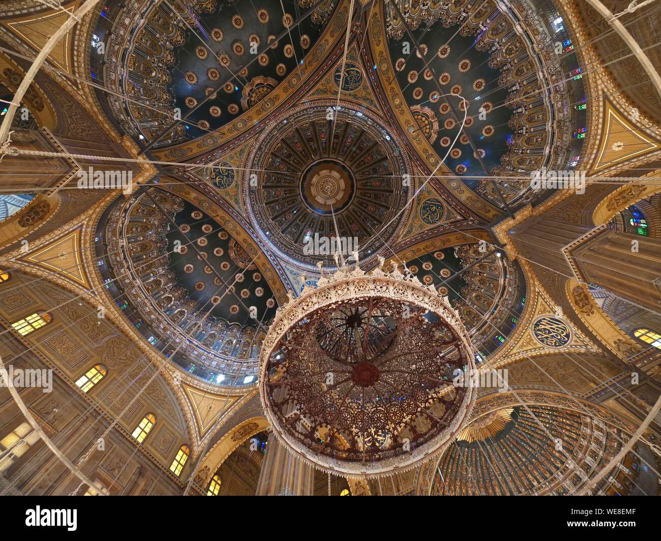 Egypt, Cairo, Old UNESCO World Heritage Site, Citadel, Interior Ceiling ...