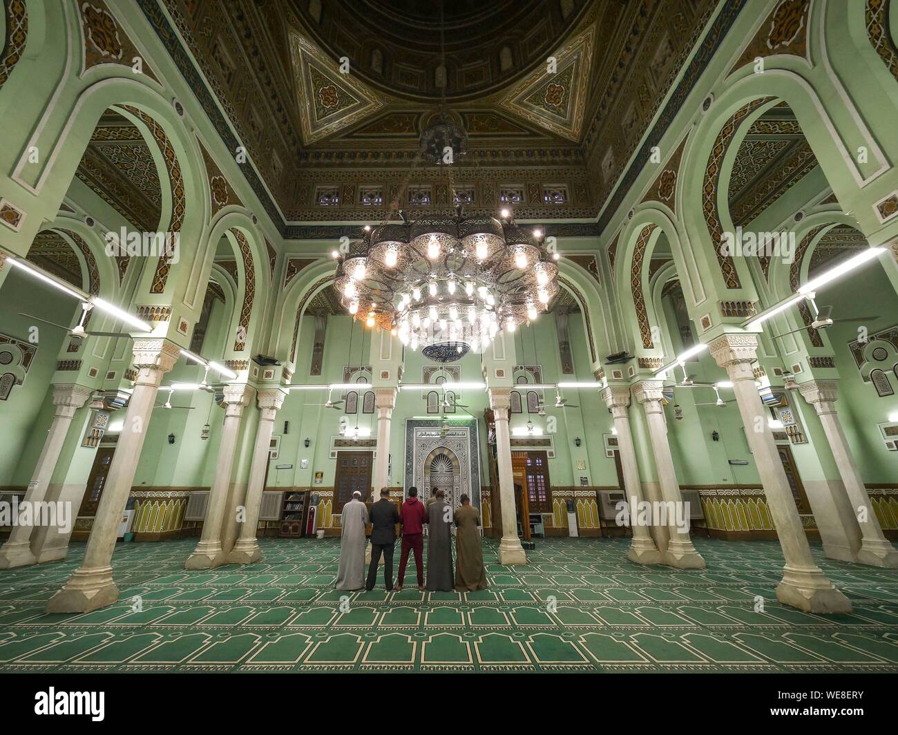 Egypt, Upper Egypt, Nubia, Nile Valley, Aswan, Evening Prayer in the ...