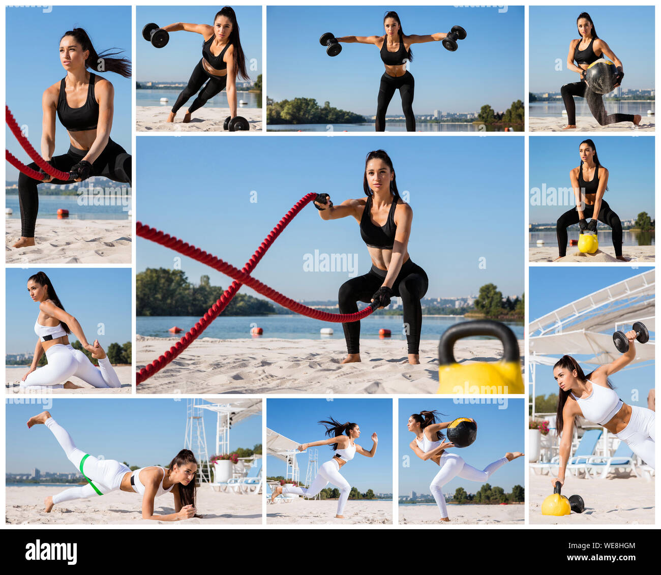 Strong woman beach Cut Out Stock Images & Pictures - Alamy