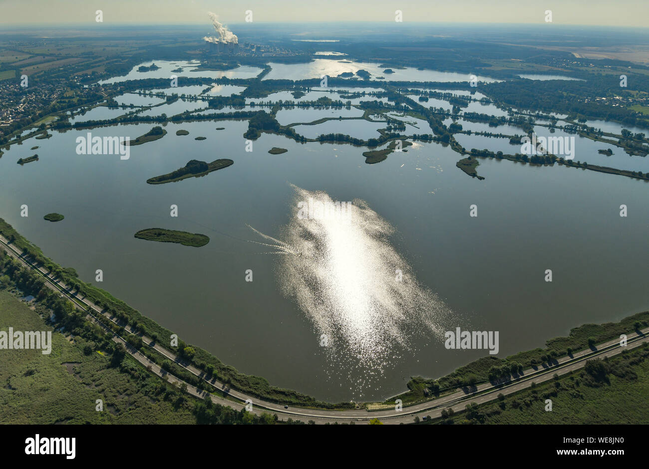 Peitz, Germany. 23rd Aug, 2019. View over the artificially created ...